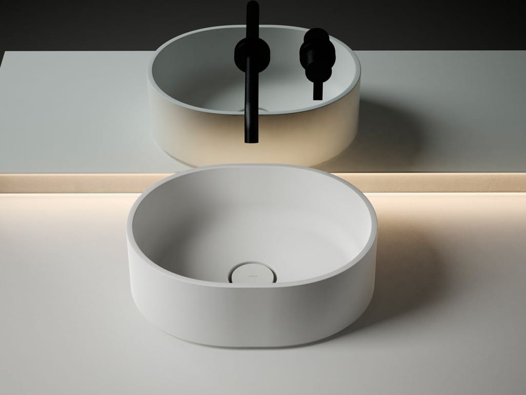 GIRO Countertop round marble washbasin By INBANI | design Palomba ...