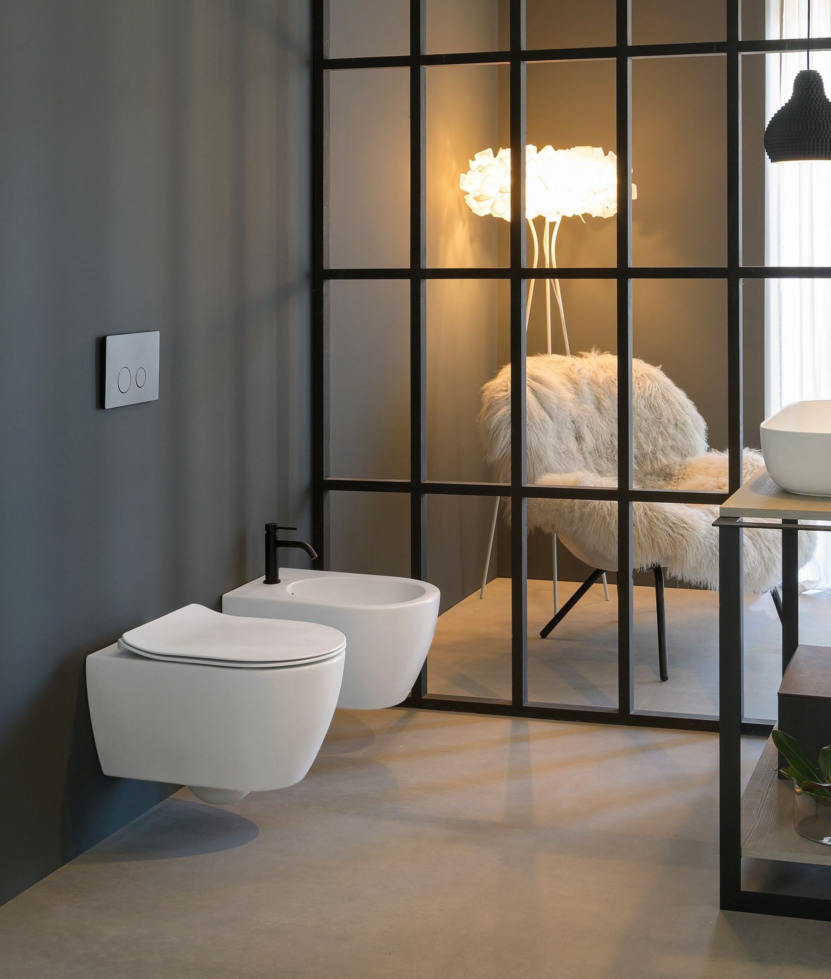 GLAM Wall-hung ceramic toilet By Scarabeo Ceramiche | design Emo Design