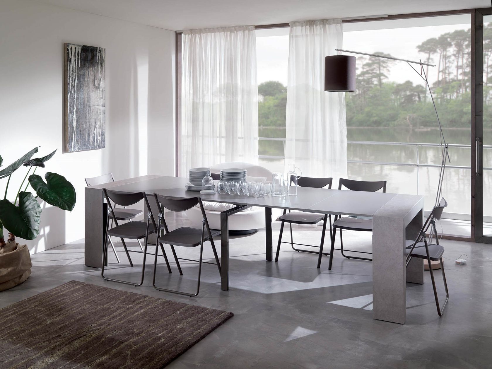 GLASS | Ceramic console table By Ozzio Italia design Marco Pozzoli