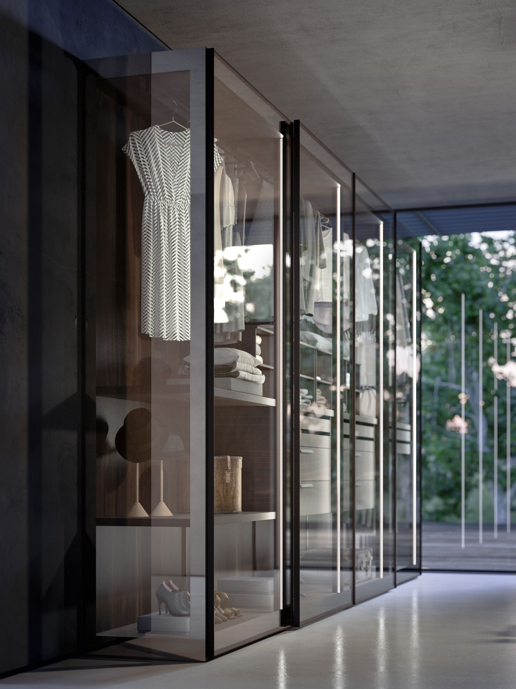 GLASS | Glass wardrobe By JESSE