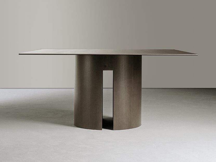 GONG Square wooden dining table By Meridiani
