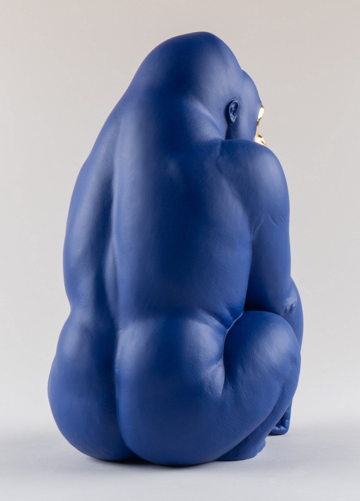 GORILLA - BLUE AND GOLD Porcelain decorative object By Lladró