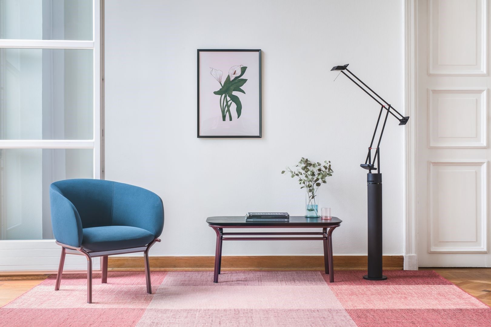 GRACE Fabric armchair with armrests By MDD