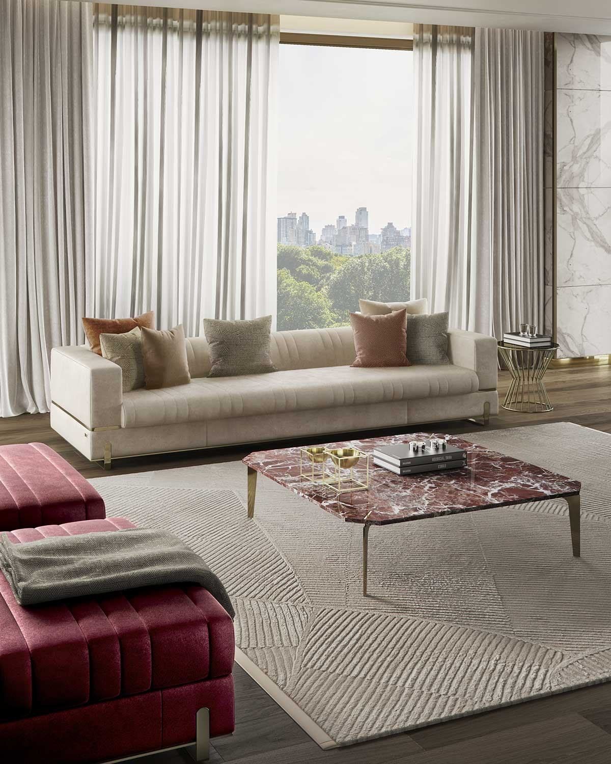 GRAND Square fabric pouf By Capital Collection | design BOATTOMARTINOstudio