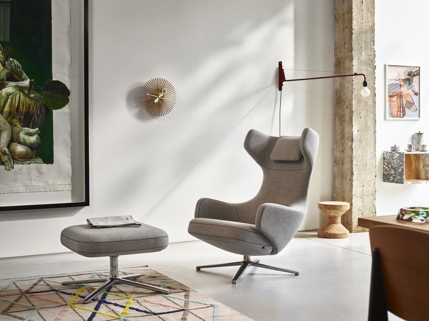 Swivel recliner armchair with footstool GRAND REPOS & OTTOMAN Repos ...