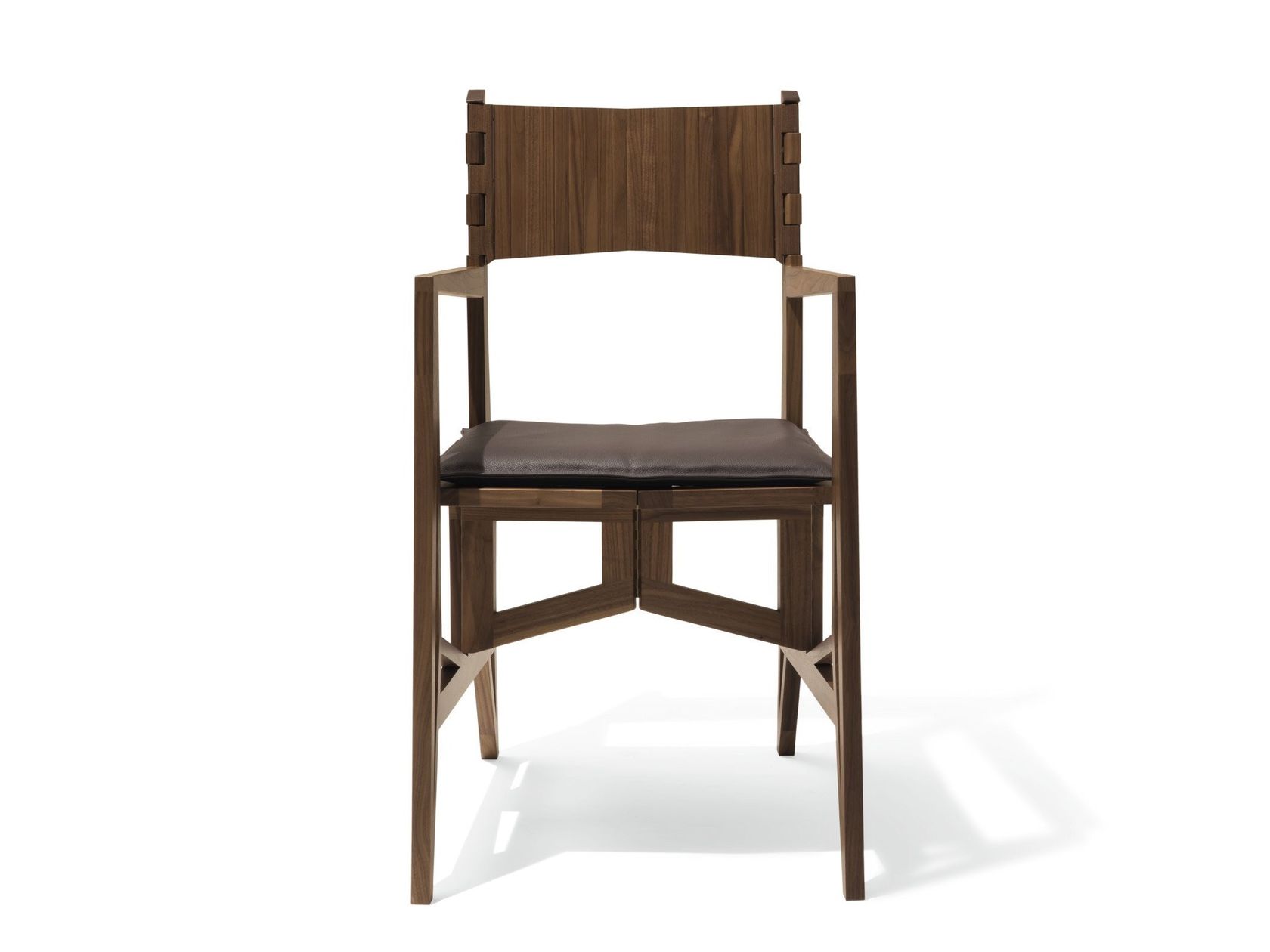 GRAND TOUR Folding walnut chair with armrests By Giorgetti | design ...