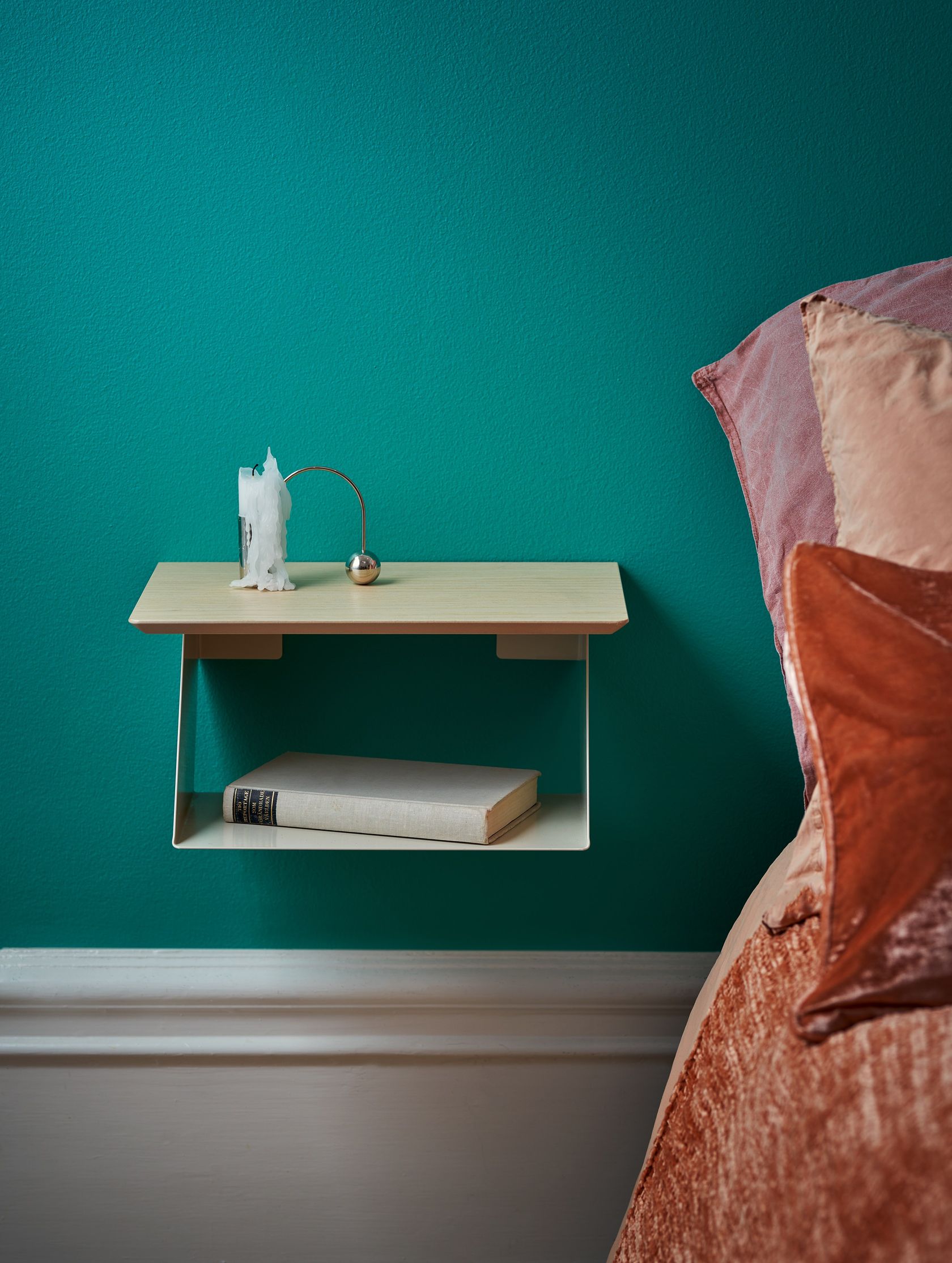GRAPHIC Rectangular wall-mounted wooden bedside table By Maze | design ...