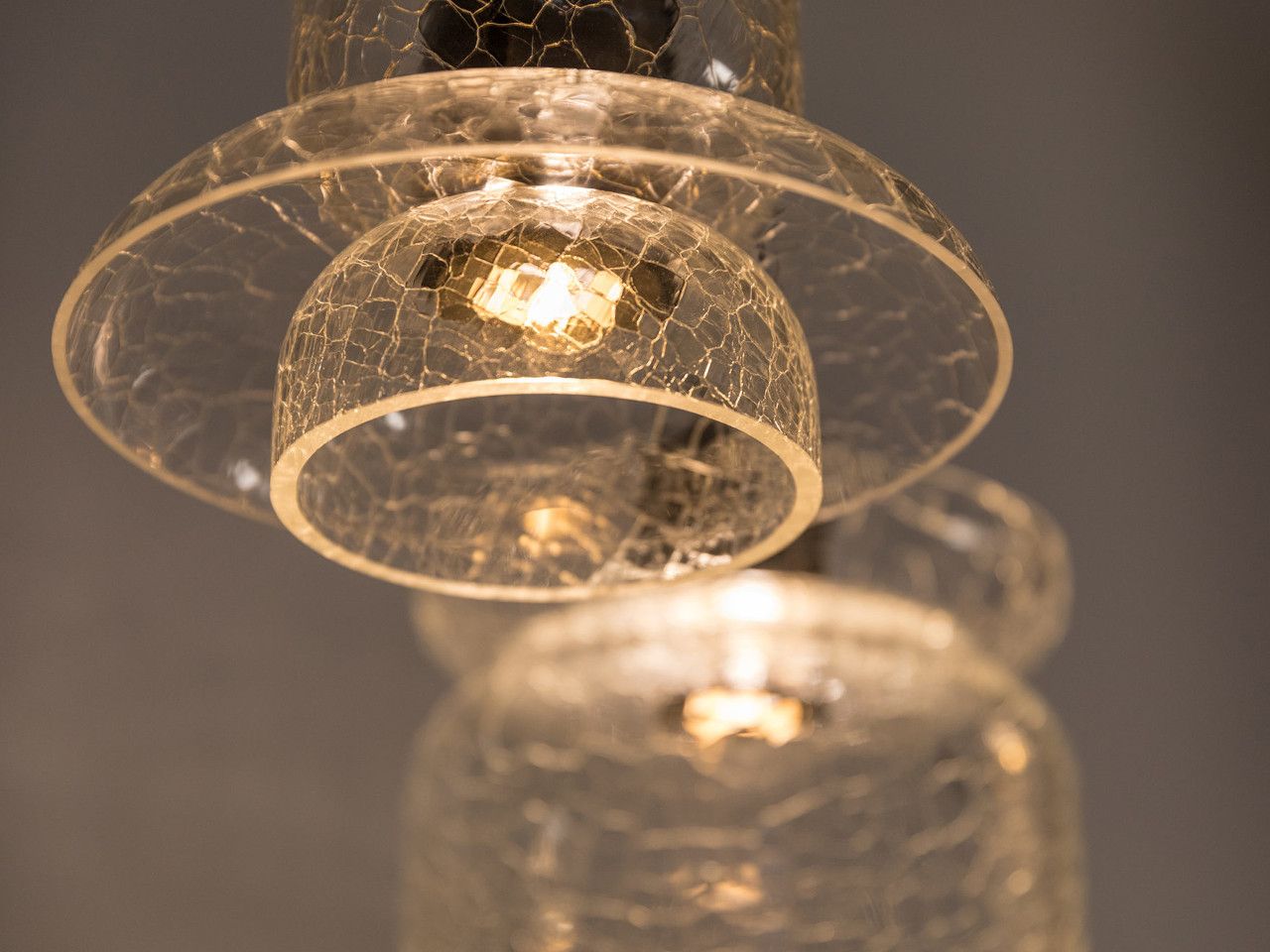 LED blown glass pendant lamp GREENWAY CRACKLE S4 Crackle Collection By ...
