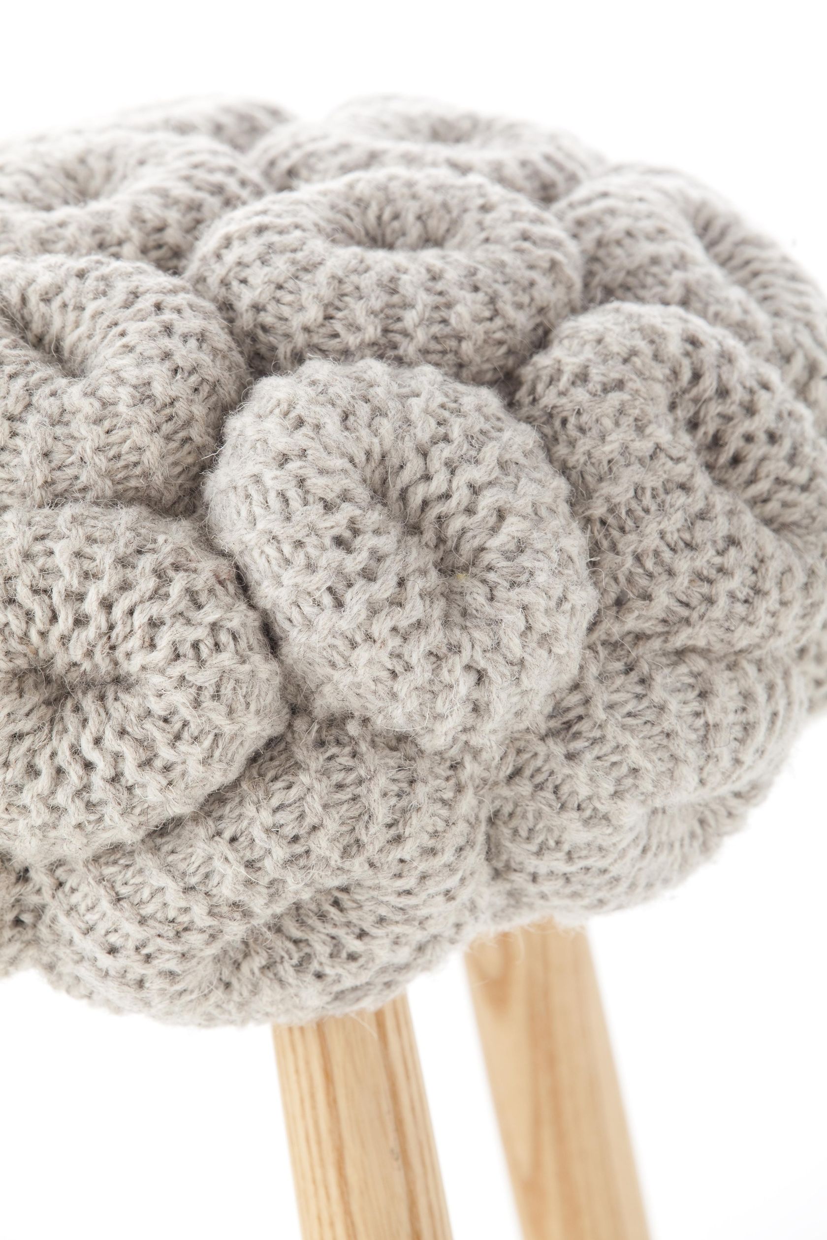 GREY KNITTED STOOL stool By GAN