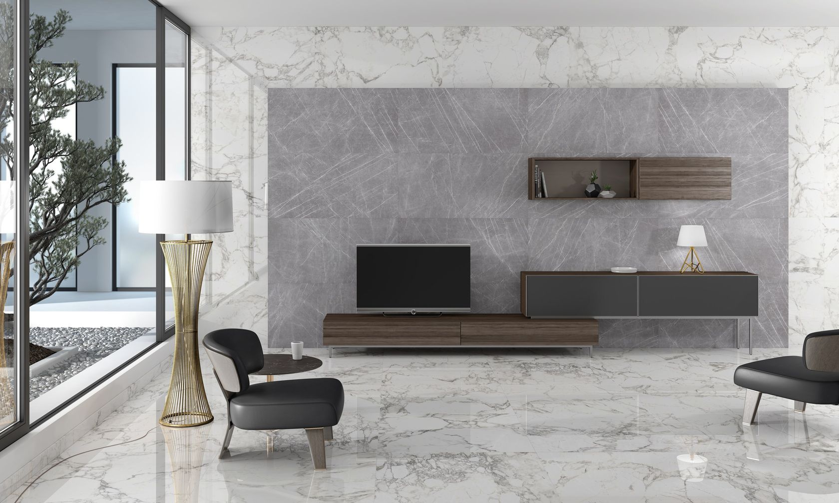 Wall/floor tiles with marble effect GREYSTONE By Museum