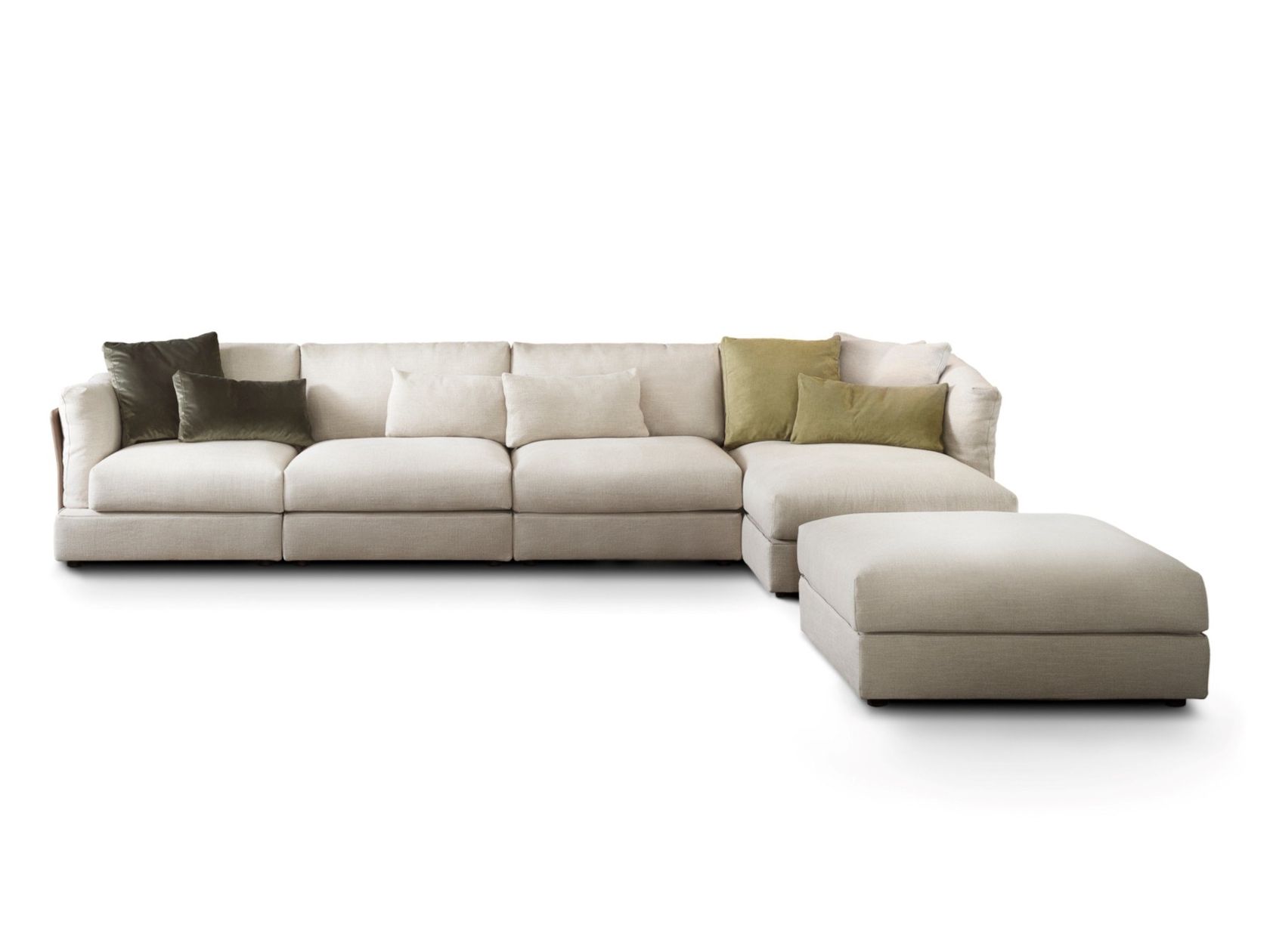 Corner sectional modular fabric sofa GROOVY By Lema