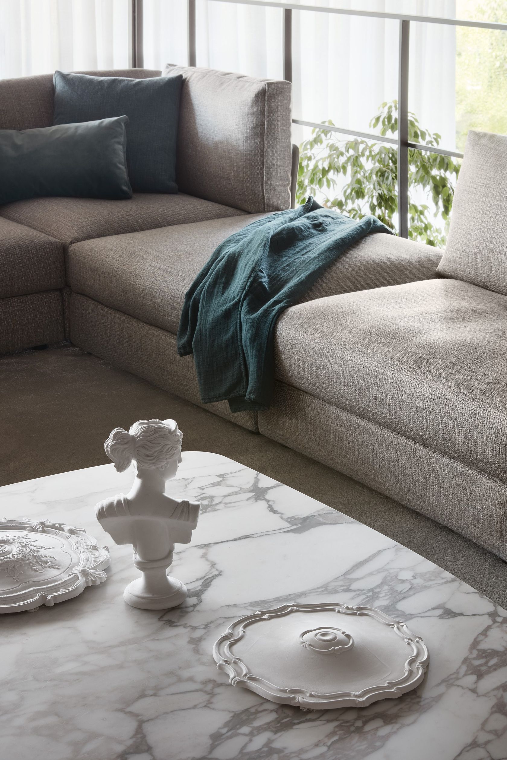GROOVY Corner modular sectional fabric sofa By Lema