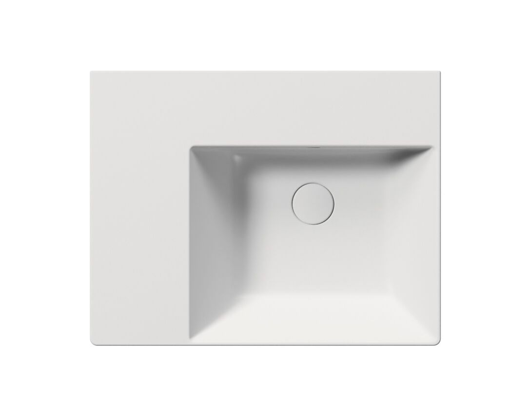 KUBE X 80X47 | Washbasin Single rectangular ceramic washbasin with ...