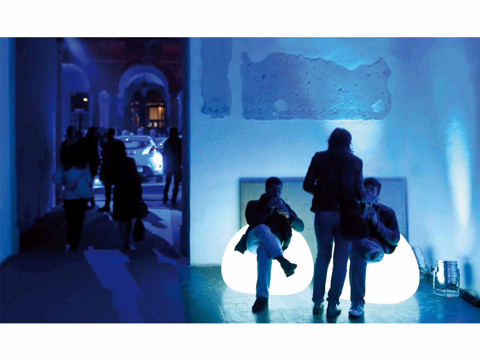 Polyethylene armchair with light GUMBALL ARMCHAIR LIGHT By Plust design ...