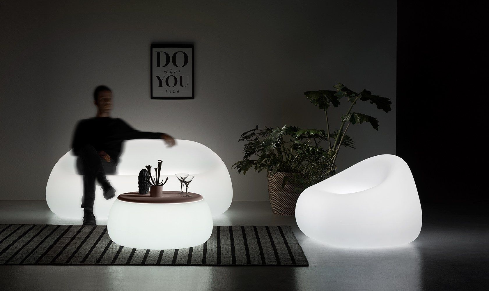 Polypropylene sofa with light GUMBALL SOFA LIGHT By Plust design ...