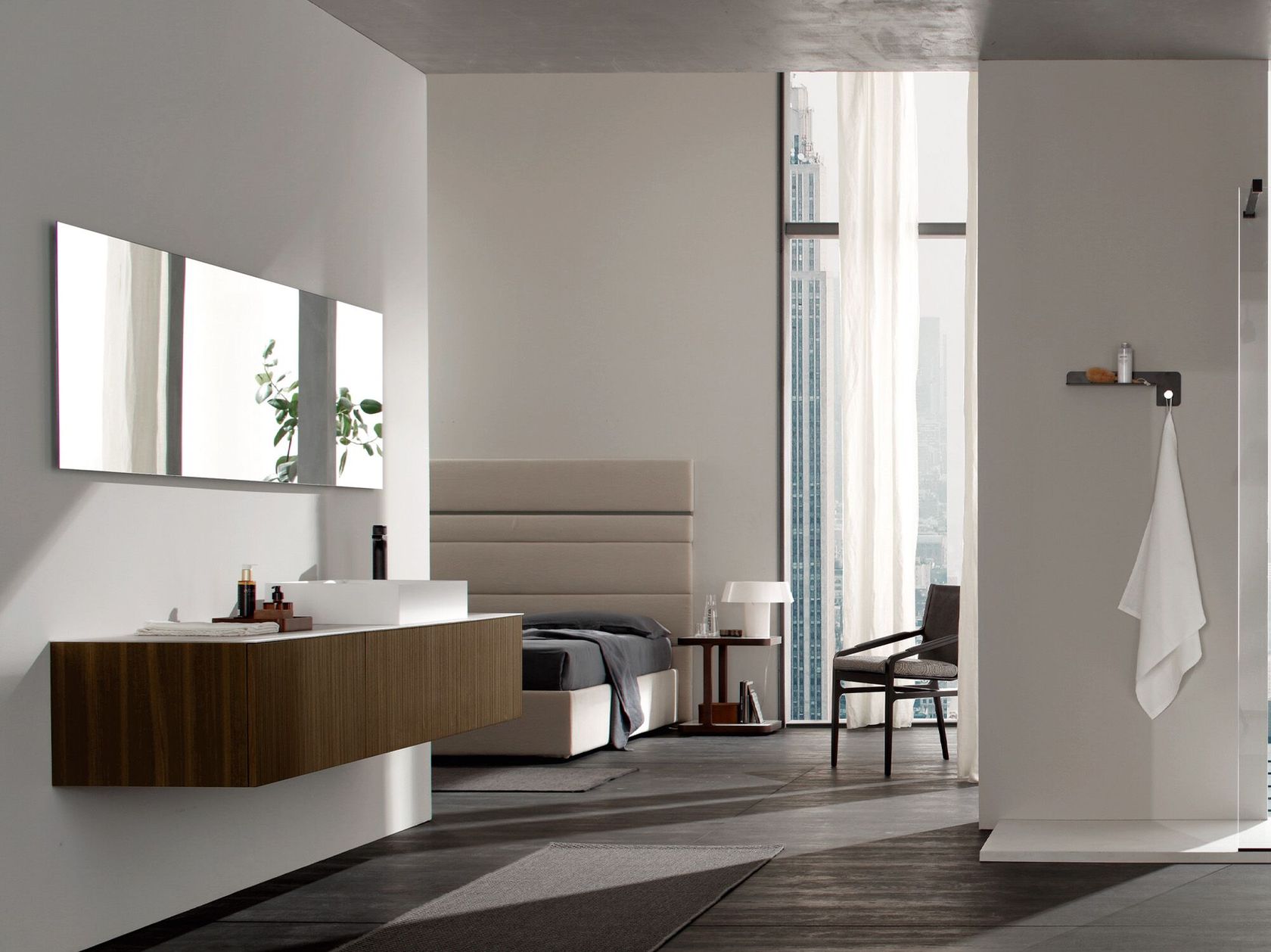 ELITE 07 Suspended bathroom cabinet with drawers By Gruppo Geromin
