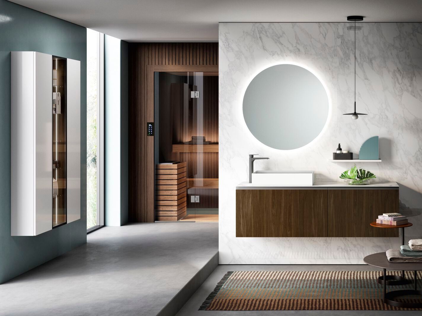 ELITE ELI09 Single vanity unit with drawers By Gruppo Geromin