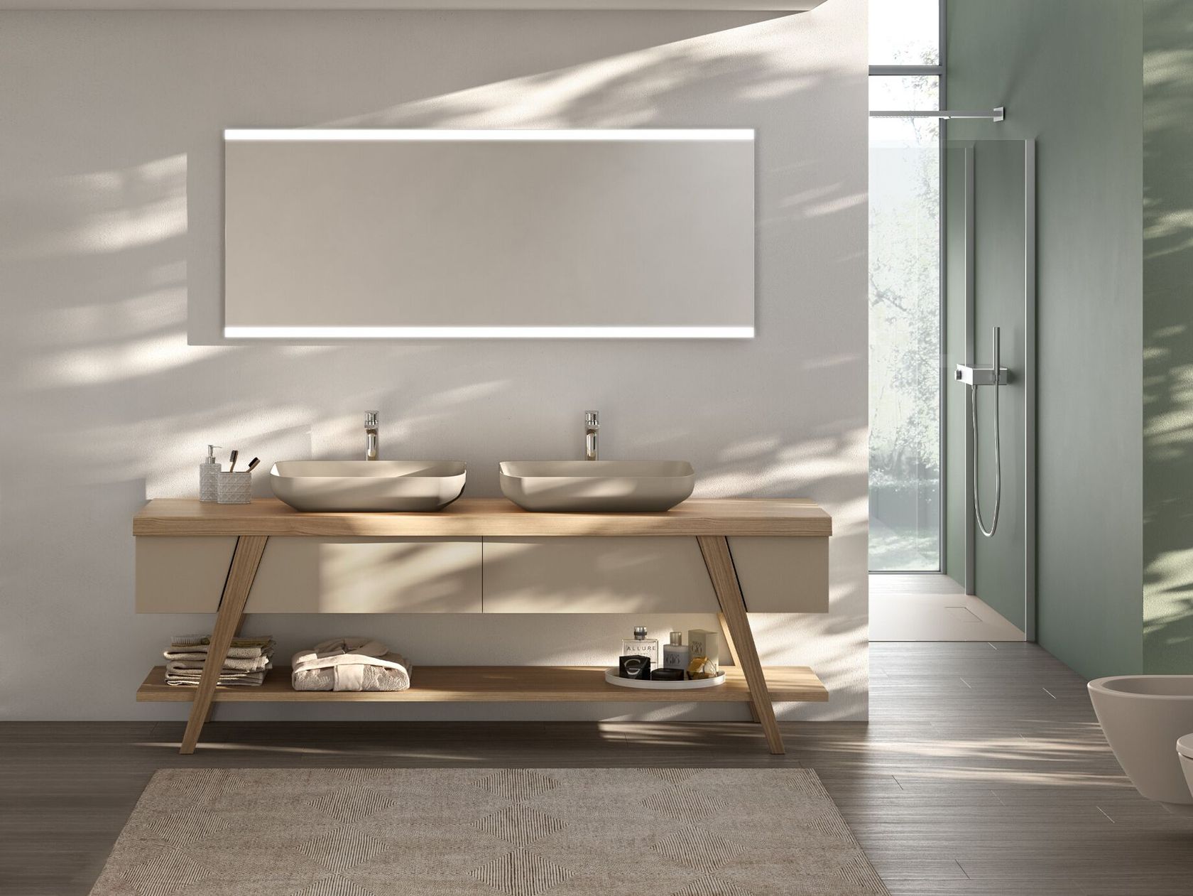 FRATINO FRA03 Floor-standing wooden vanity unit By Gruppo Geromin ...