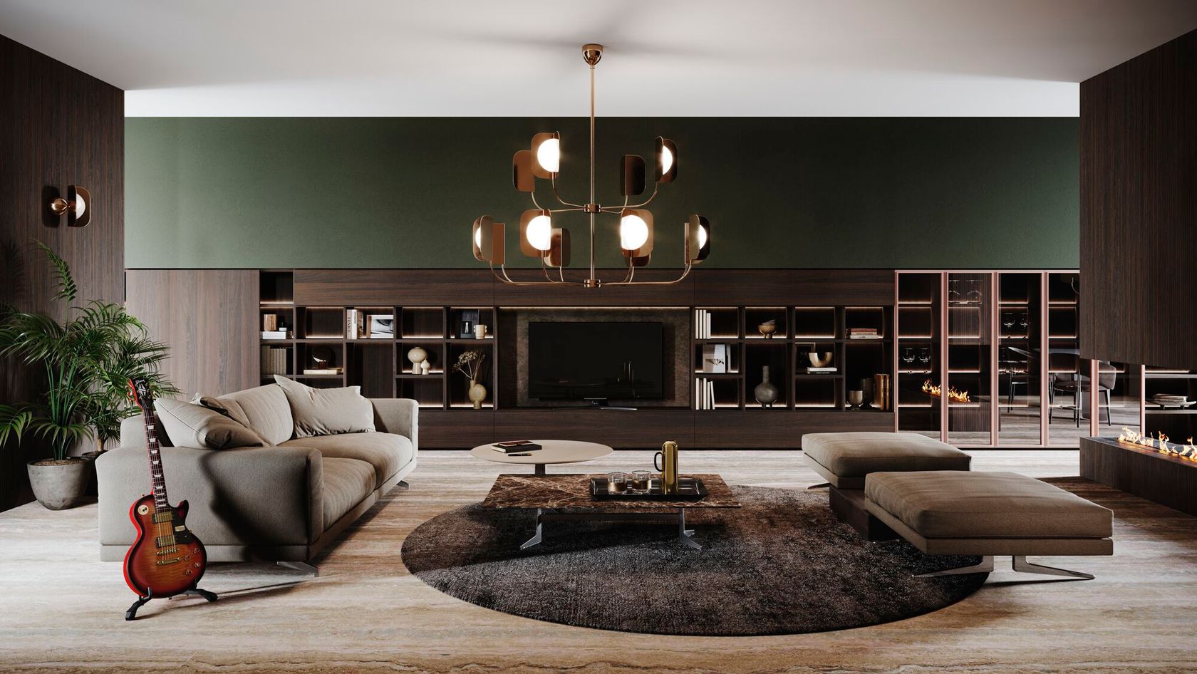 HOUSE OF ELECTRIC GUITAR Bookcase By Guzzini & Fontana