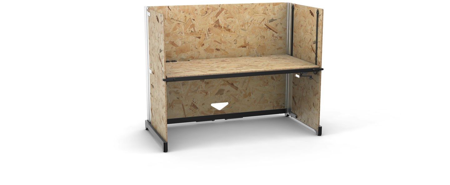 HACK Height-adjustable folding OSB office desk By Vitra | design ...