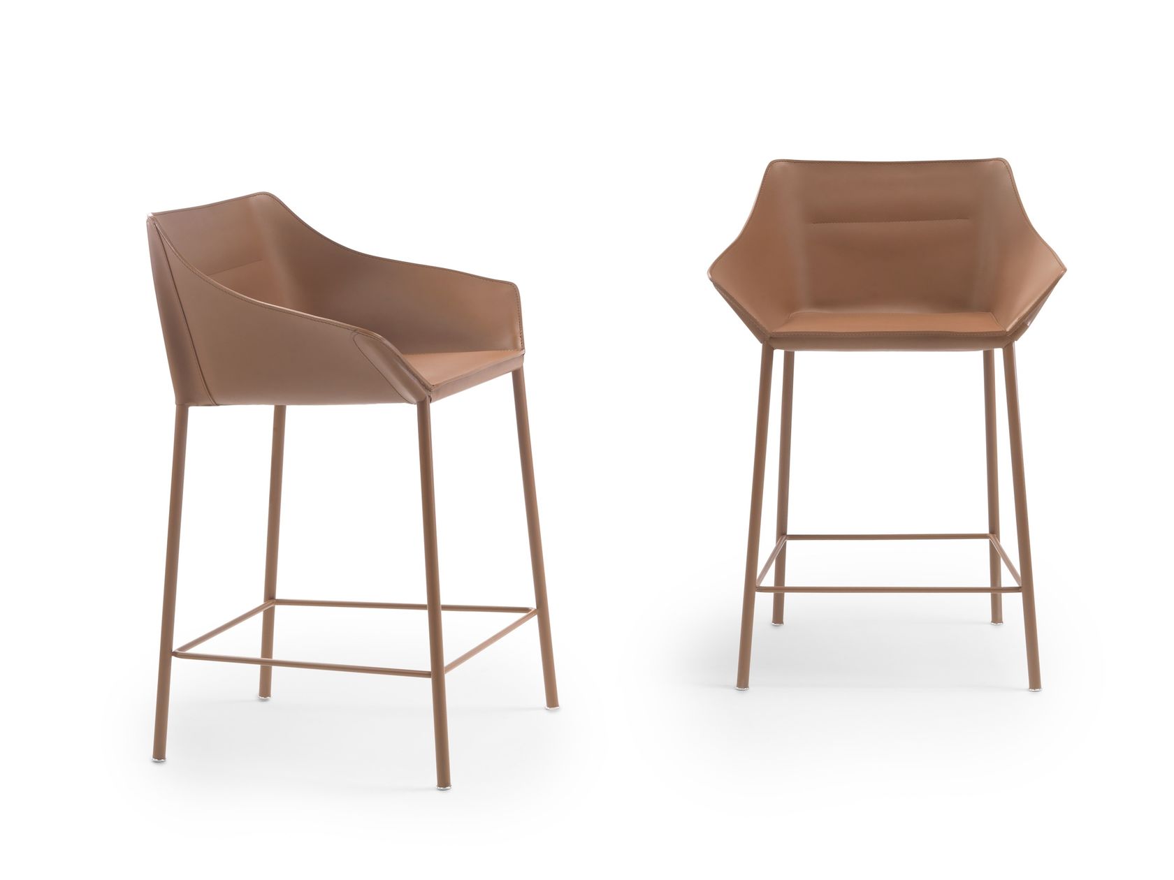 HAIKU High tanned leather stool with footrest By Flexform | design ...