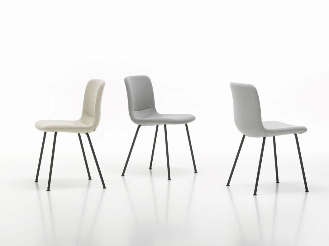 HAL SOFT TUBE STACKABLE Upholstered stackable fabric chair By Vitra ...