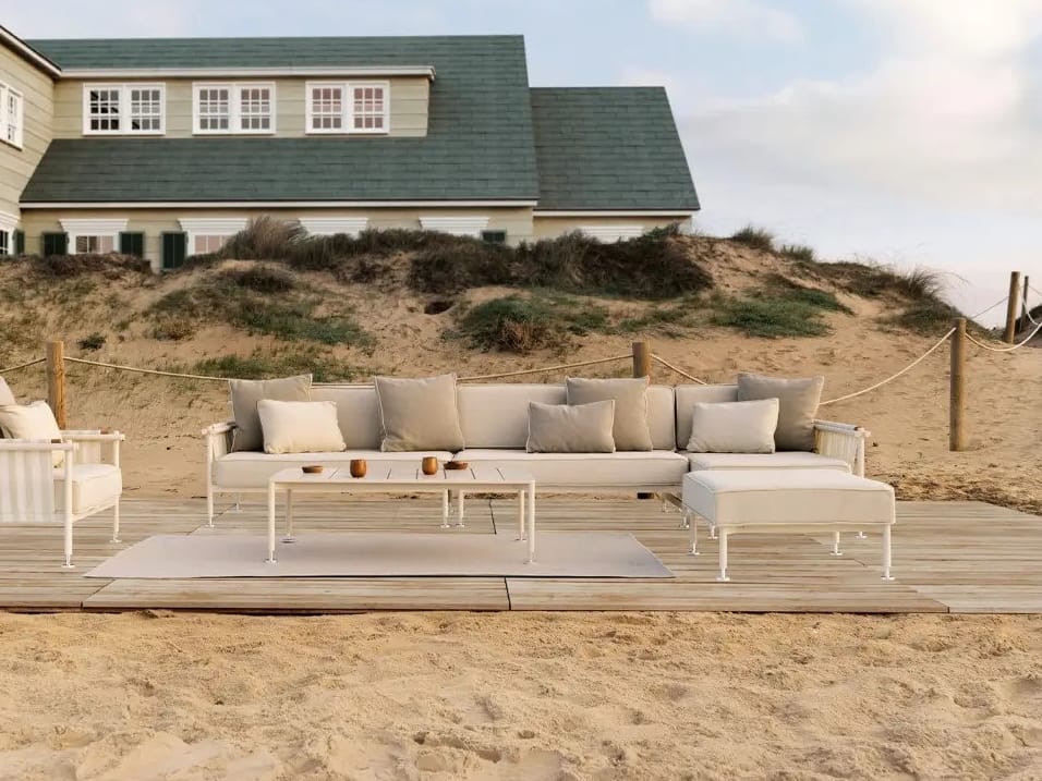 HAMPTONS Sectional fabric garden sofa By VONDOM | design Ramón Esteve