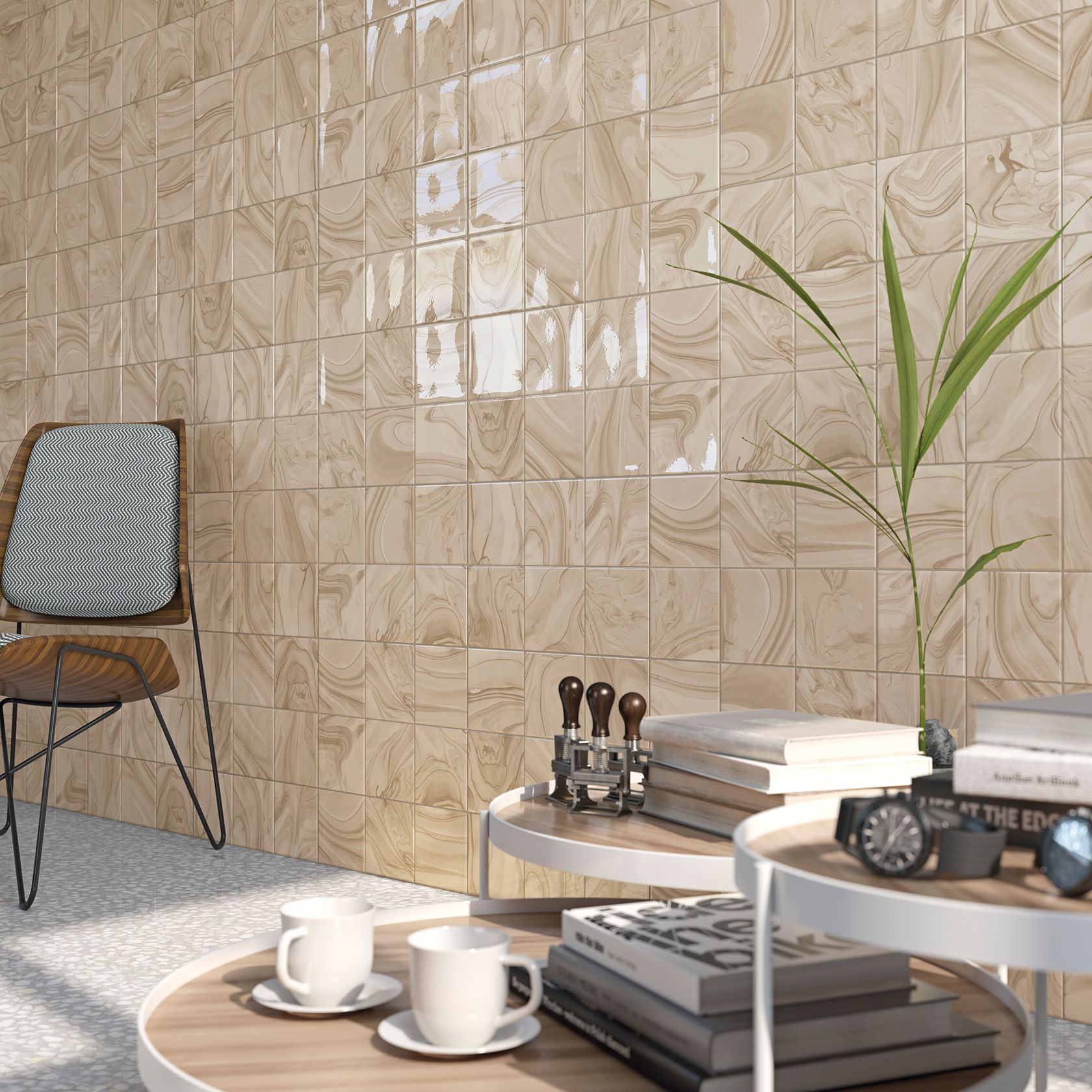 White-paste wall tiles HANAMI By VIVES
