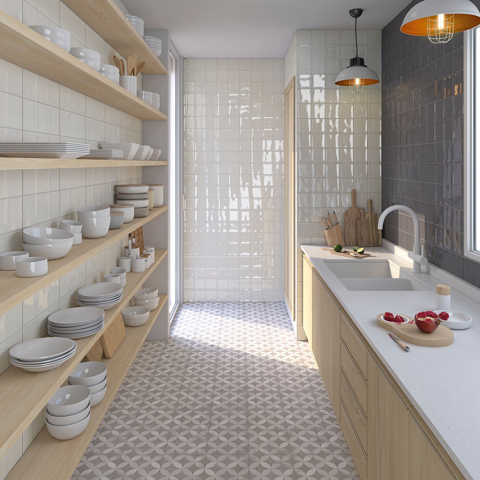 White-paste wall tiles HANAMI By VIVES