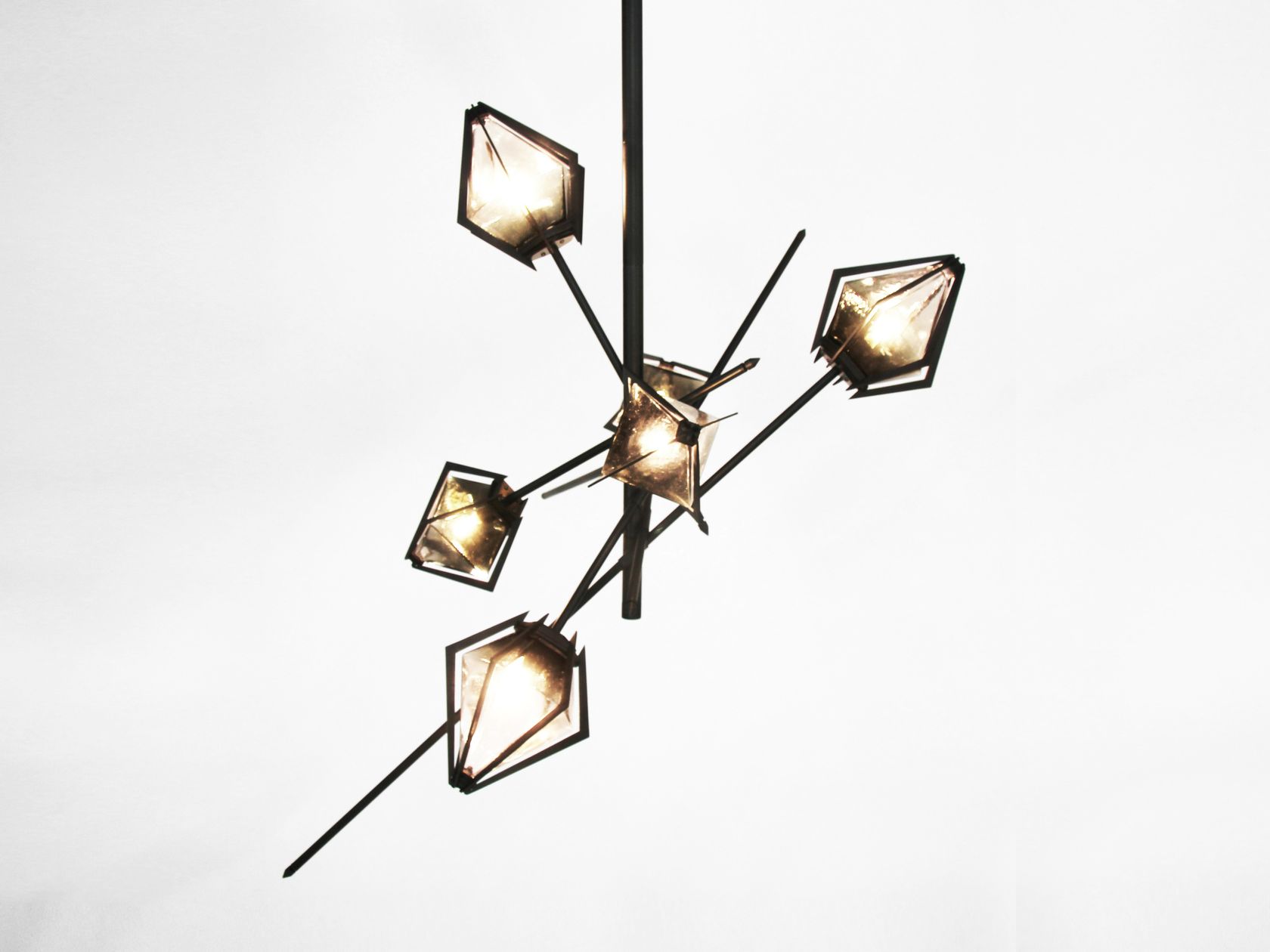 HARLOW | Glass and steel pendant lamp Harlow Collection By GABRIEL SCOTT