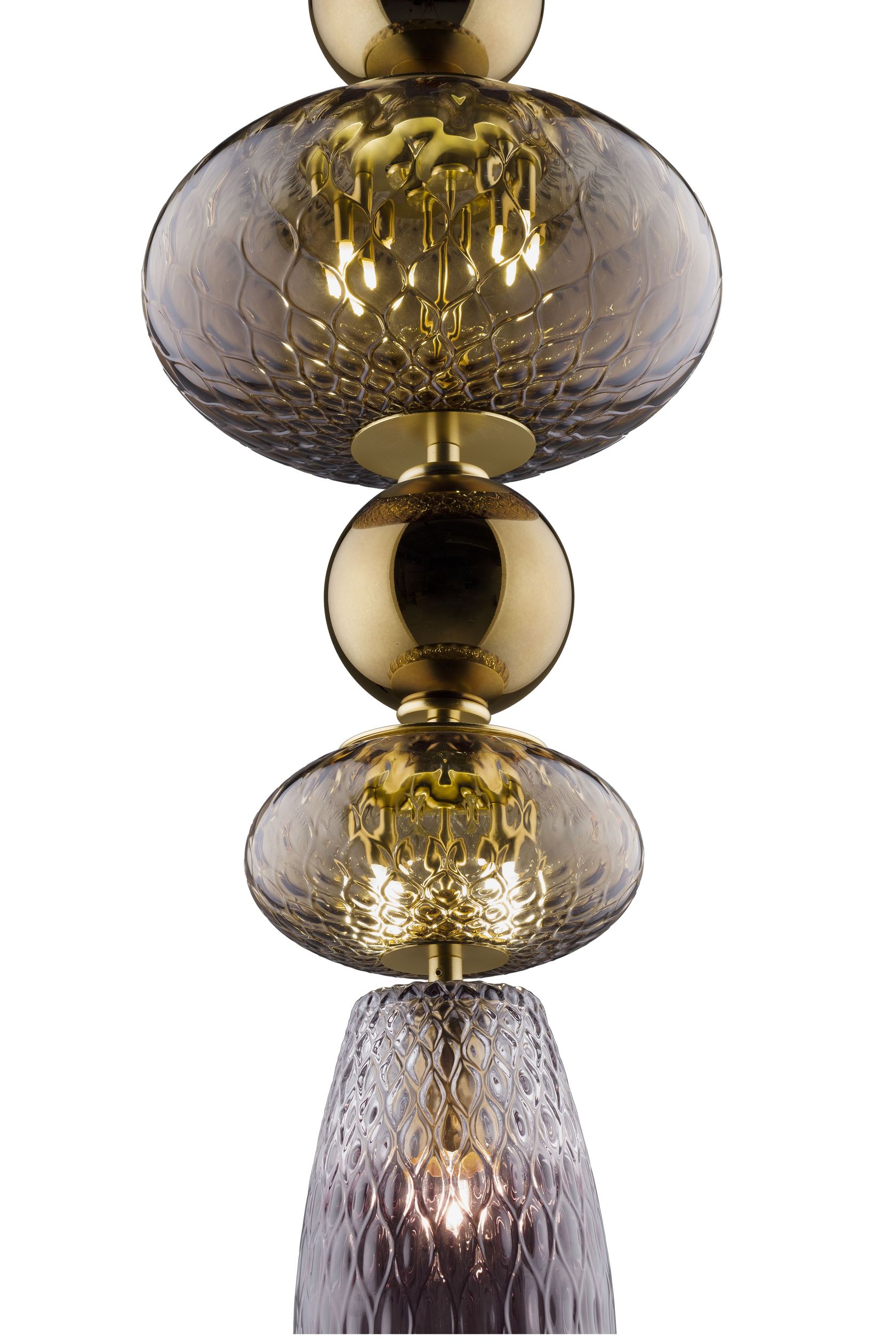 HARMONY BIG FUMÈ BROWN LED Borosilicate glass pendant lamp By Euroluce ...