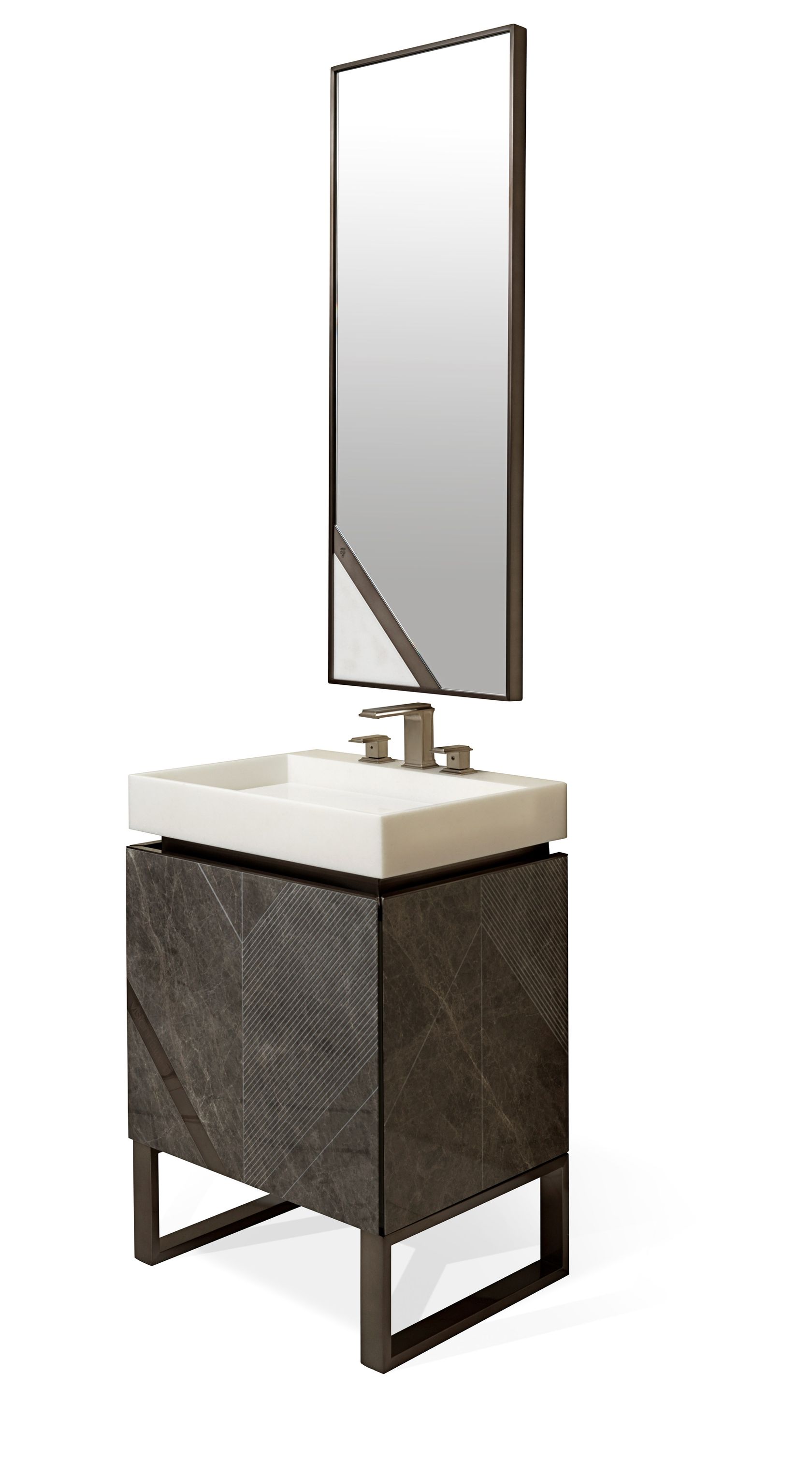 HARMONY | Vanity unit Marble vanity unit with drawers By Visionnaire | design Alessandro La Spada