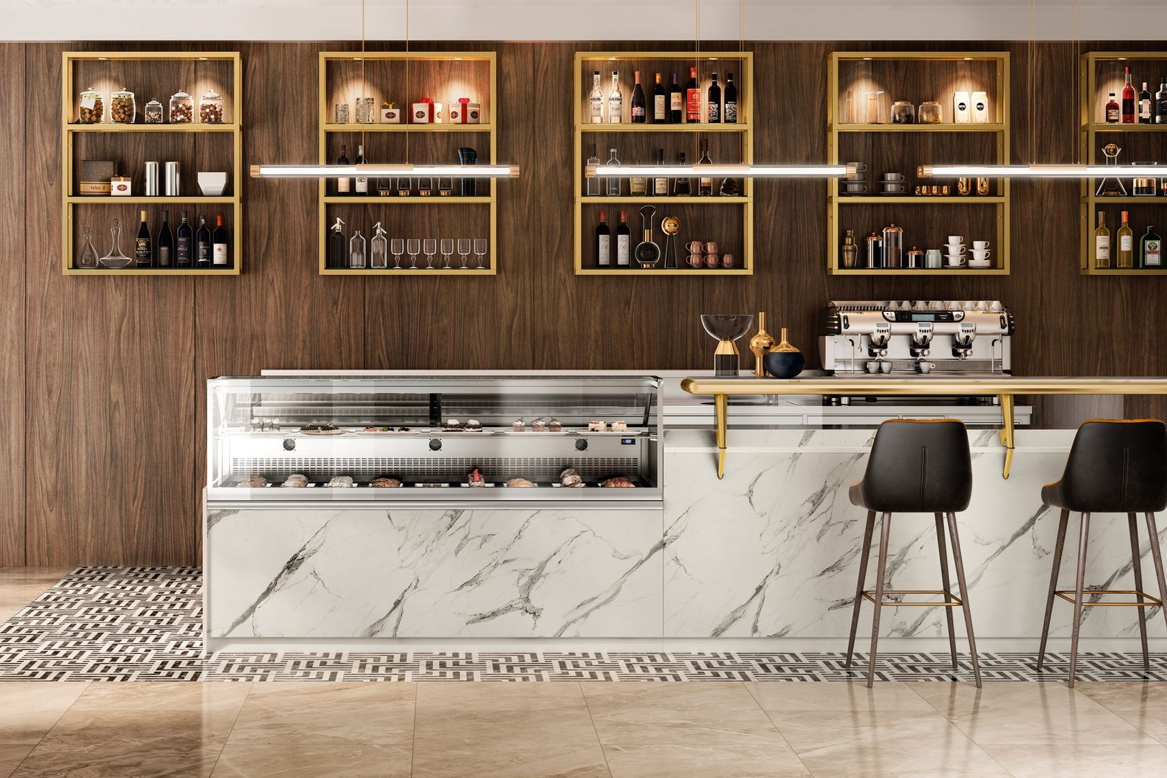 Bar counter wells with ice cream HARRIS By Frigomeccanica