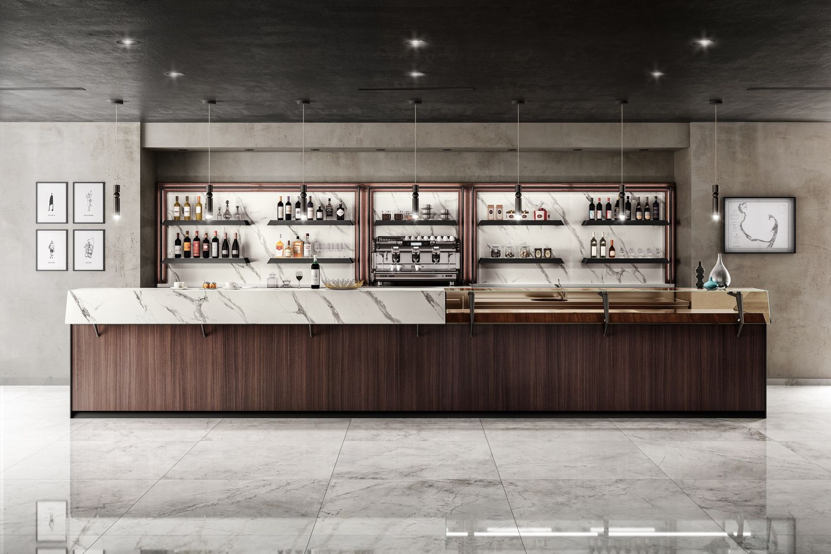 Bar counter wells with ice cream HARRIS By Frigomeccanica