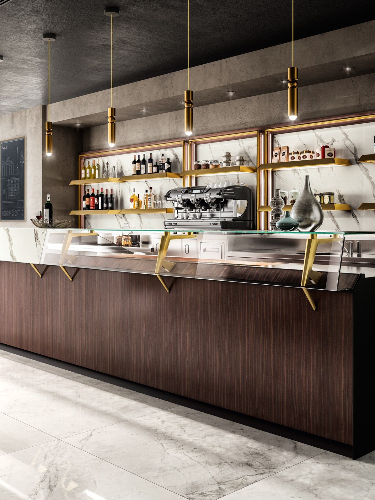 Bar counter wells with ice cream HARRIS By Frigomeccanica