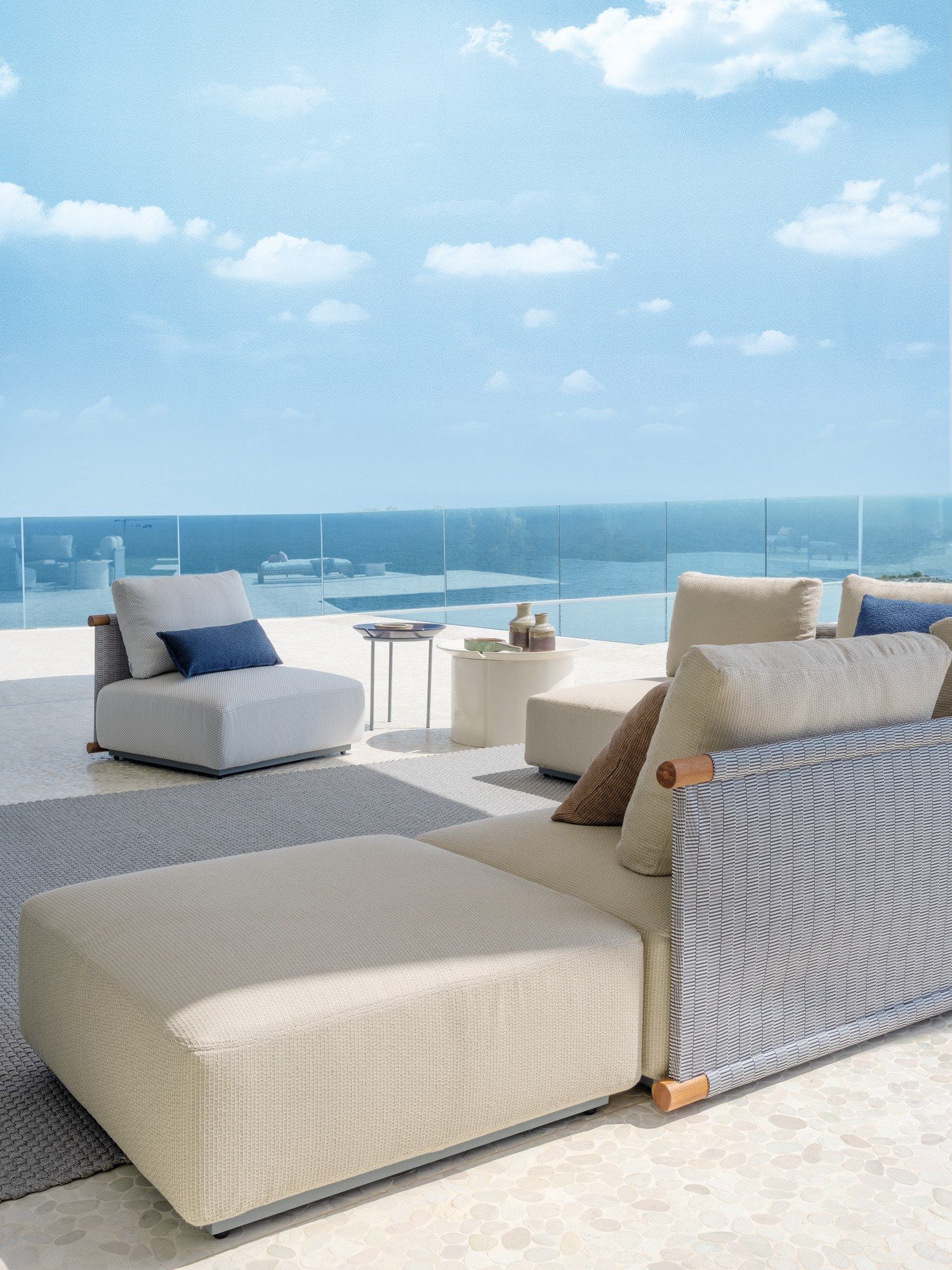HASHI | Garden sofa Modular fabric garden sofa By Gervasoni | design ...