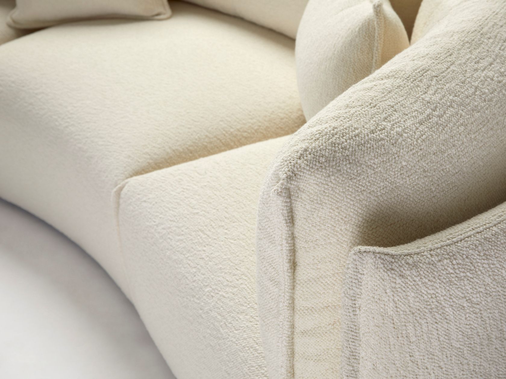 HEARTH CLASSIC | Curved sofa 3 seater curved fabric sofa By Ross Gardam