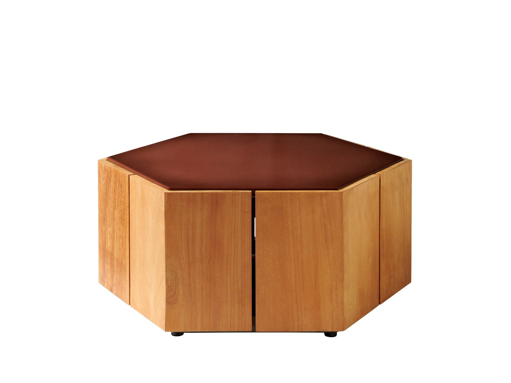 HEXAGON Hexagonal garden side table By TRIBÙ