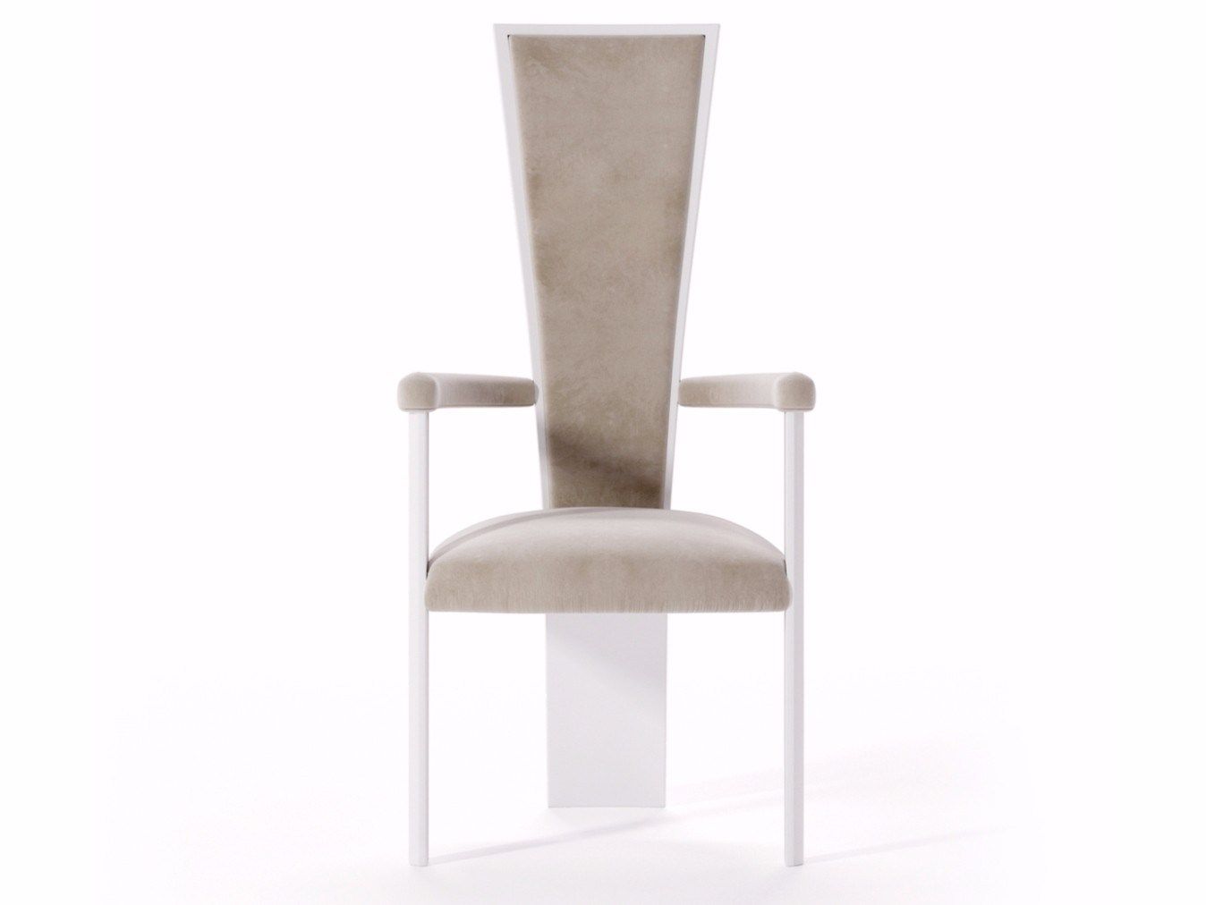 High-back leather chair with armrests HIGH CHAIR | Chair with armrests ...