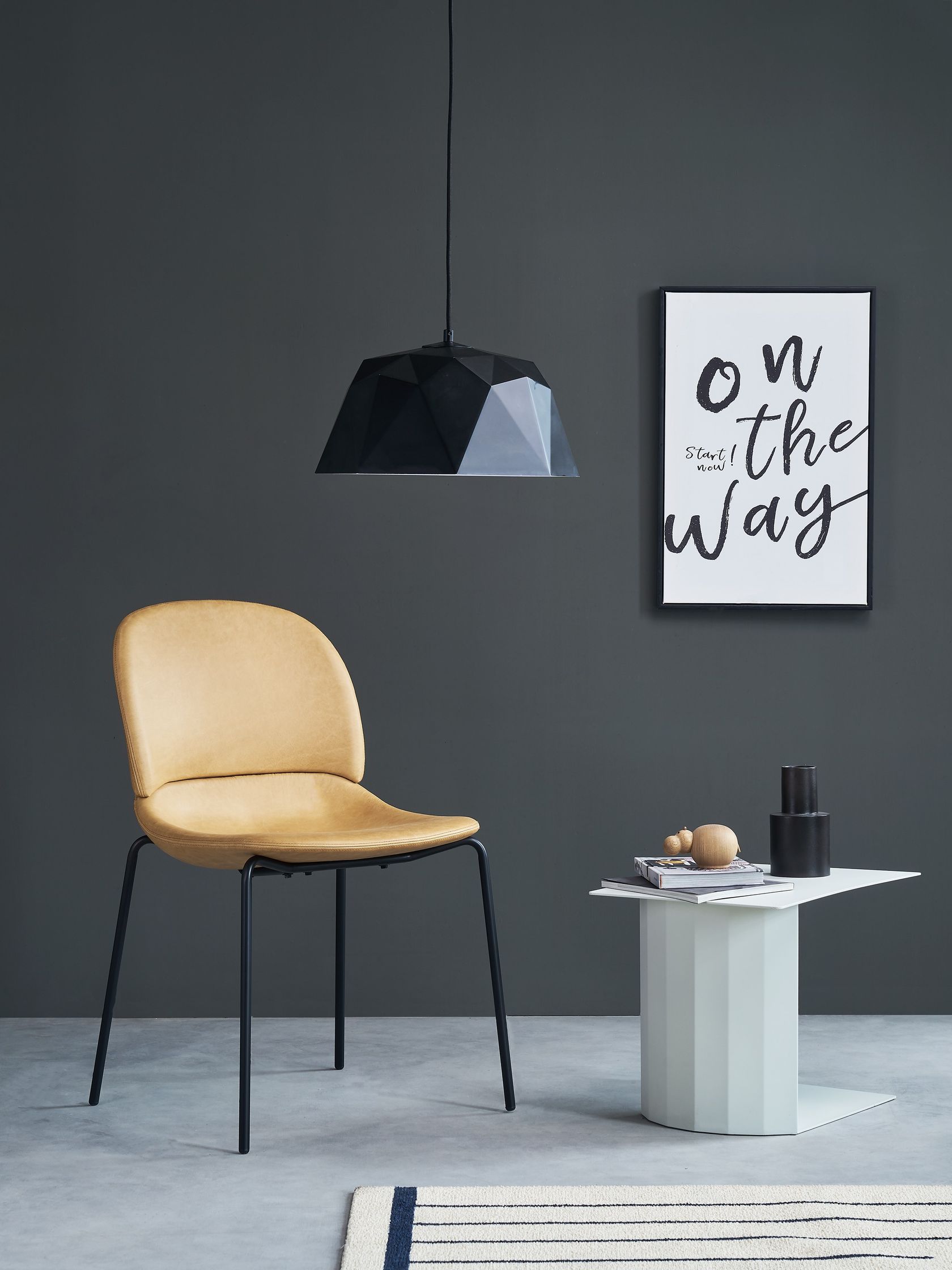 HUG Leather chair and steel legs By grado design | design Peter Fei