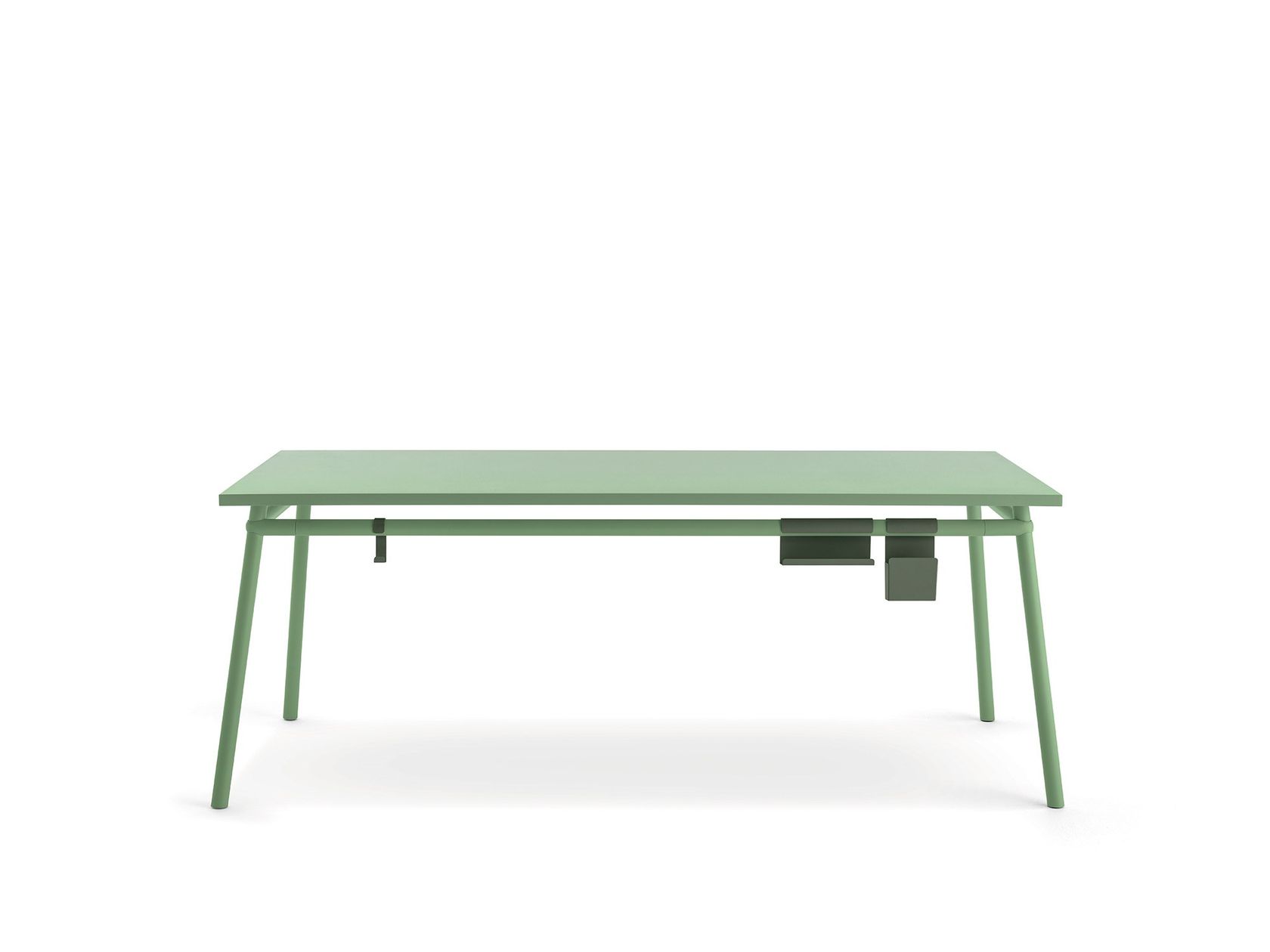HUG Rectangular metal table By Fantin | design Giulio Iacchetti