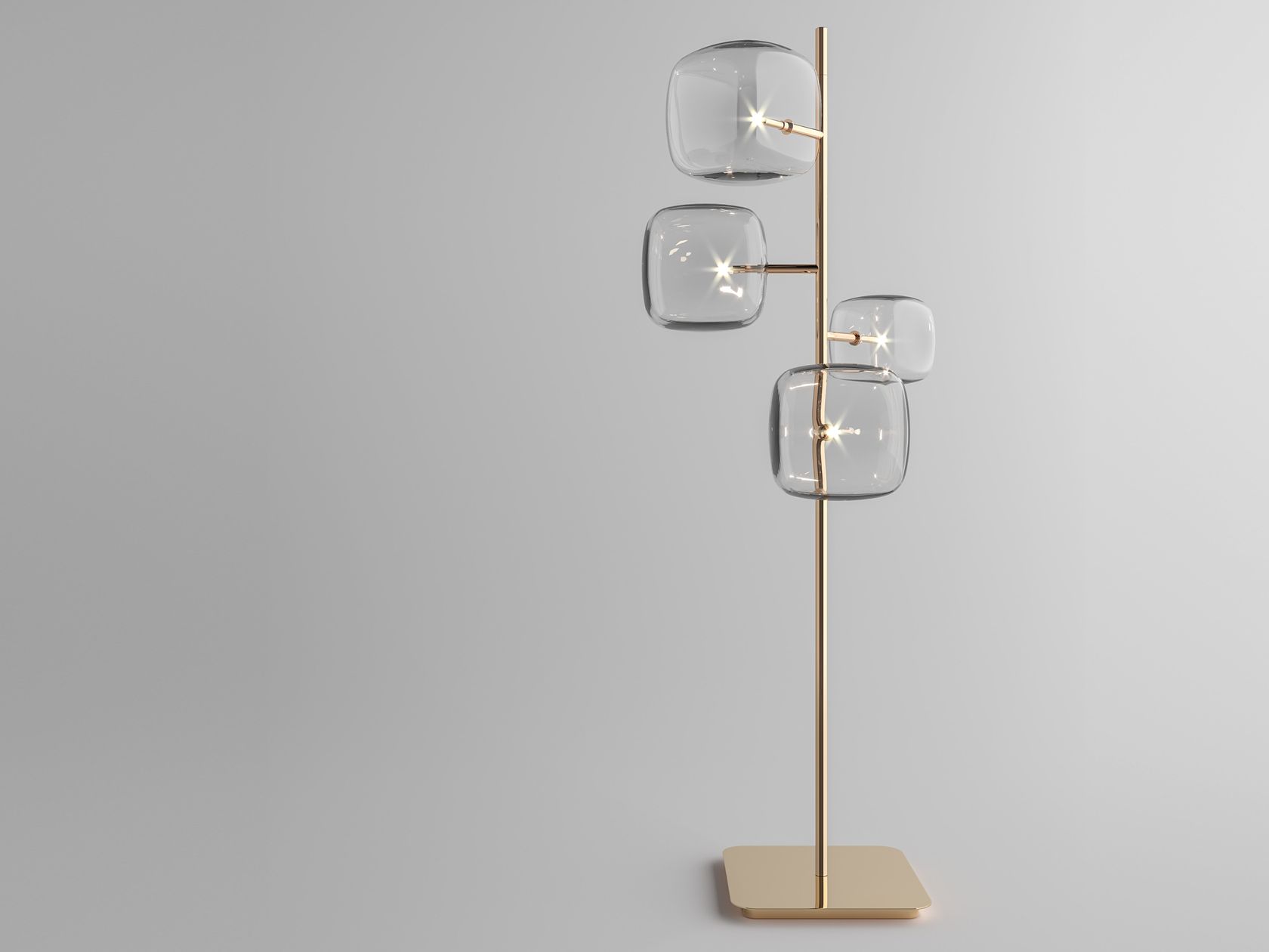 HYPERION LED Pyrex® floor lamp By Tonelli Design | design Massimo Castagna