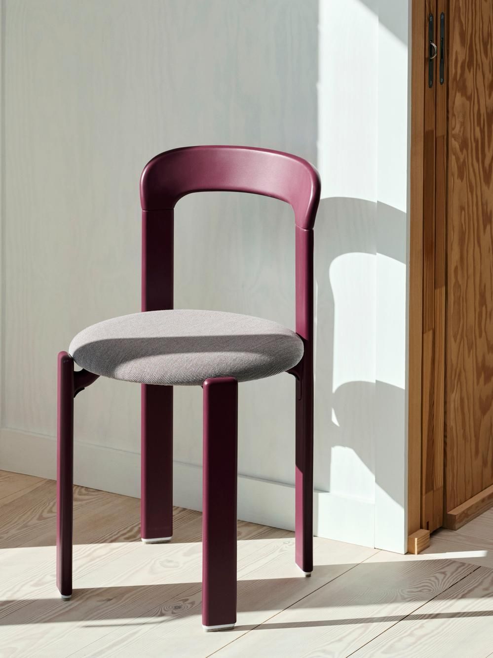 REY Beech chair with padded seat By Hay | design Bruno Rey