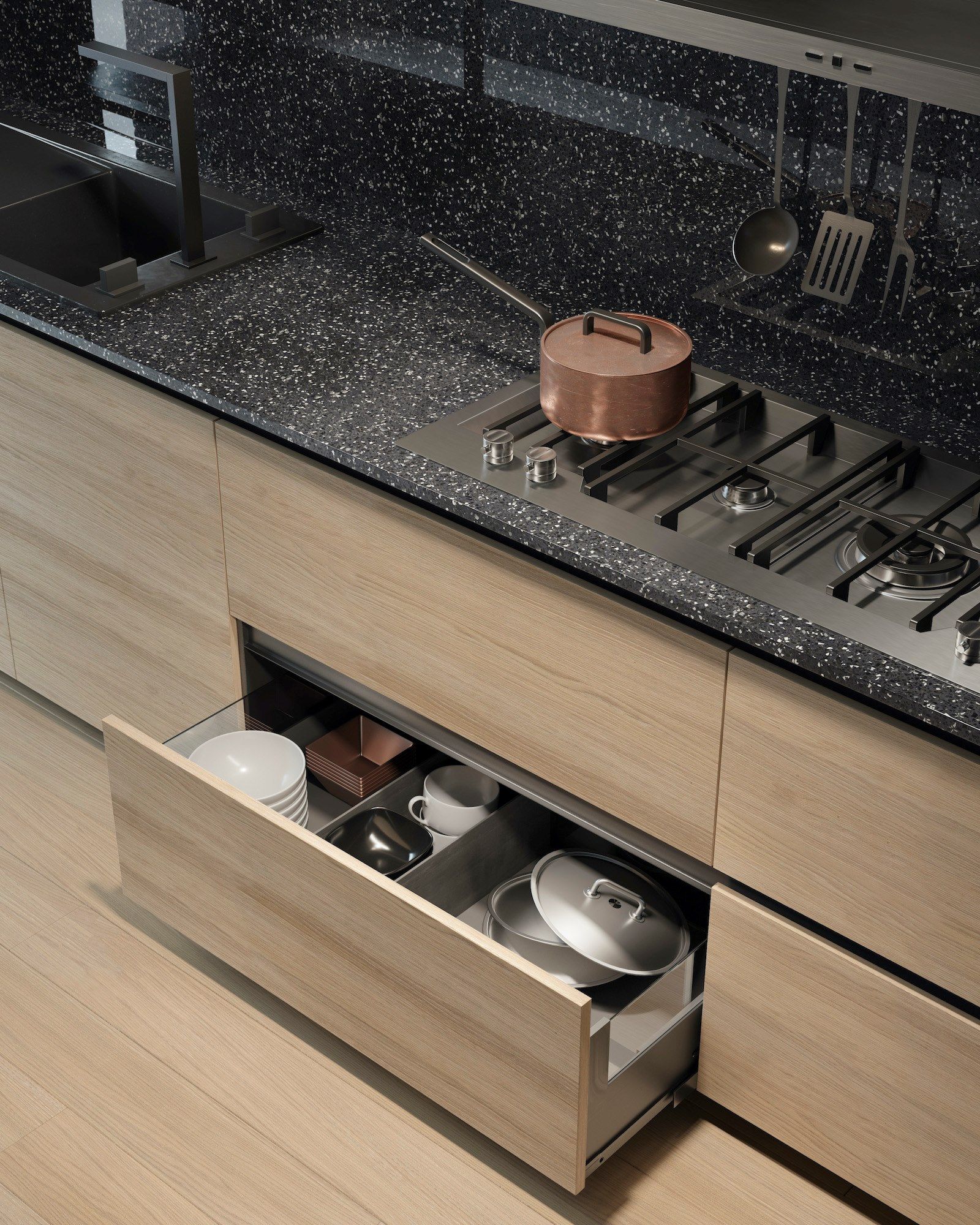 CUSTOM KITCHENS | Hideaway kitchen Custom Kitchens Collection By GAROFOLI