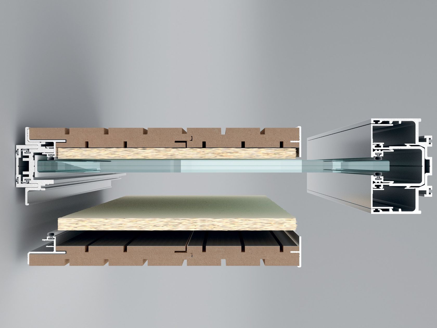 I-WALLFLUSH Glass office partition By FANTONI