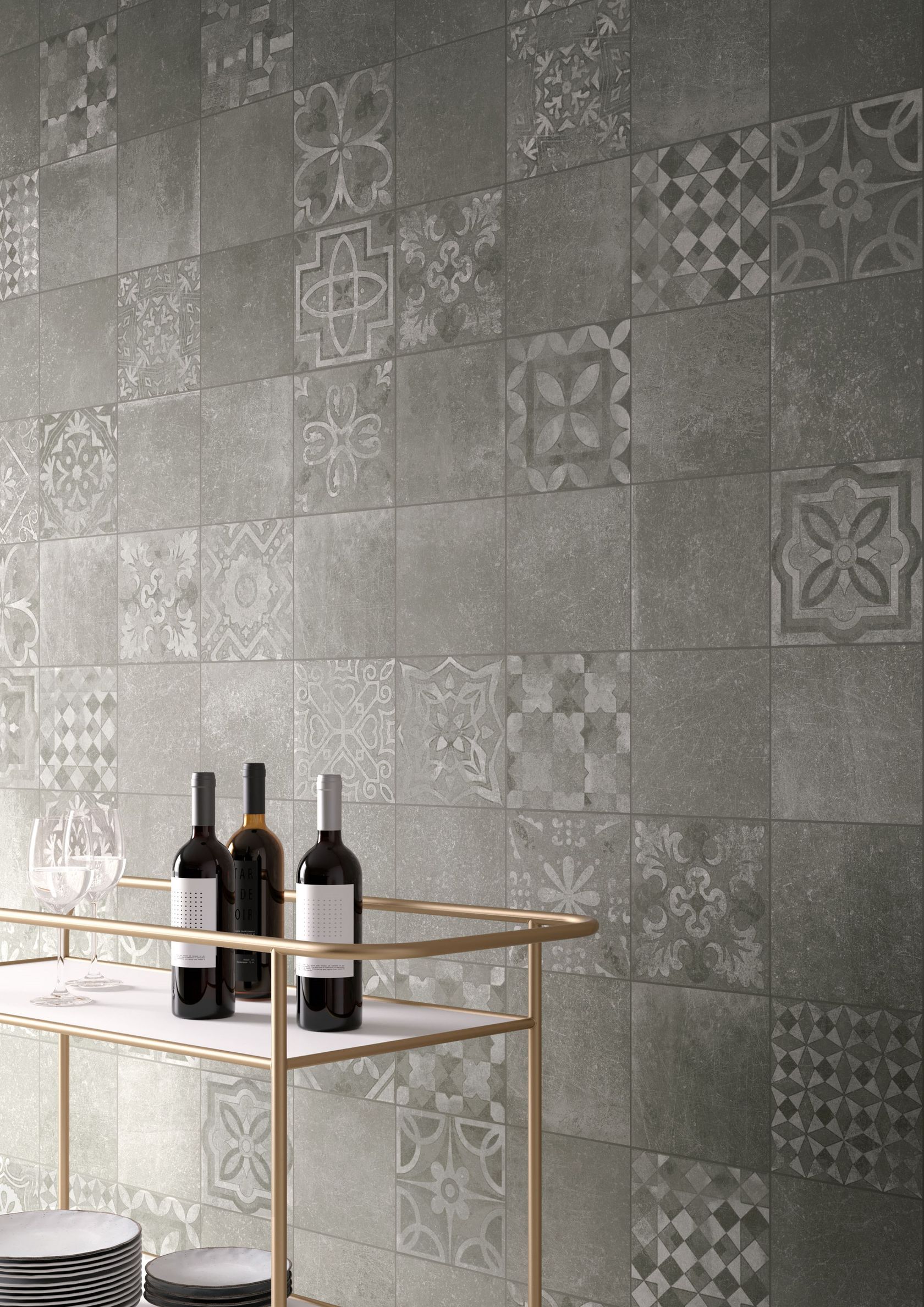 Porcelain stoneware wall/floor tiles with stone effect ICÔNE BLEU Gris ...