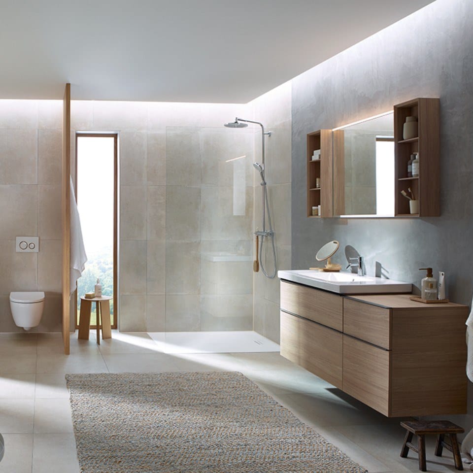 ICON Wall-mounted vanity unit with drawers By Geberit