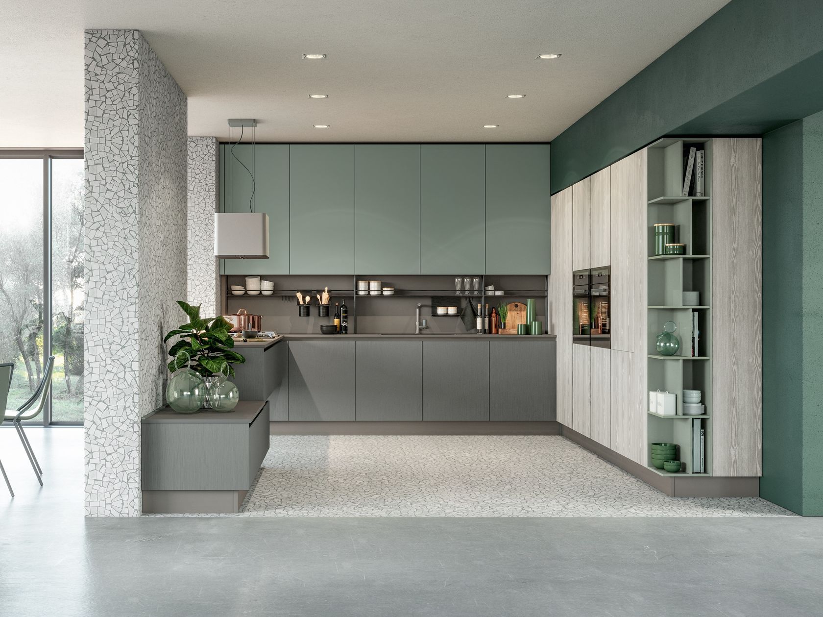 IMMAGINA PLUS LUX 2 Fitted kitchen By Cucine Lube | design Studio Ferriani
