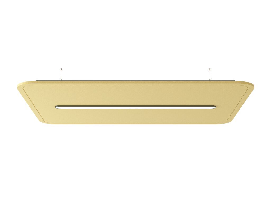 ORA Recycled plastic acoustic ceiling clouds with Integrated Lighting ...