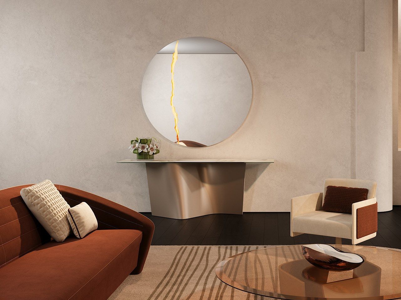 IMPACT Espejo redondo de pared By Reflex